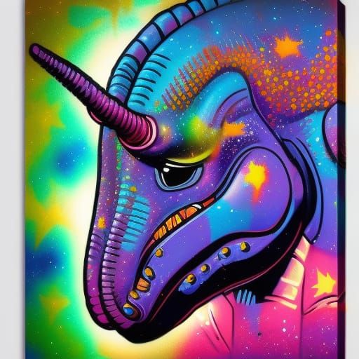 #10: Vibrant Sad Dinosaur - AI Generated Artwork - NightCafe Creator