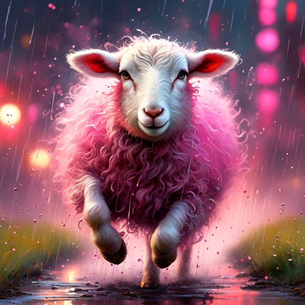 Pink lamb - AI Generated Artwork - NightCafe Creator
