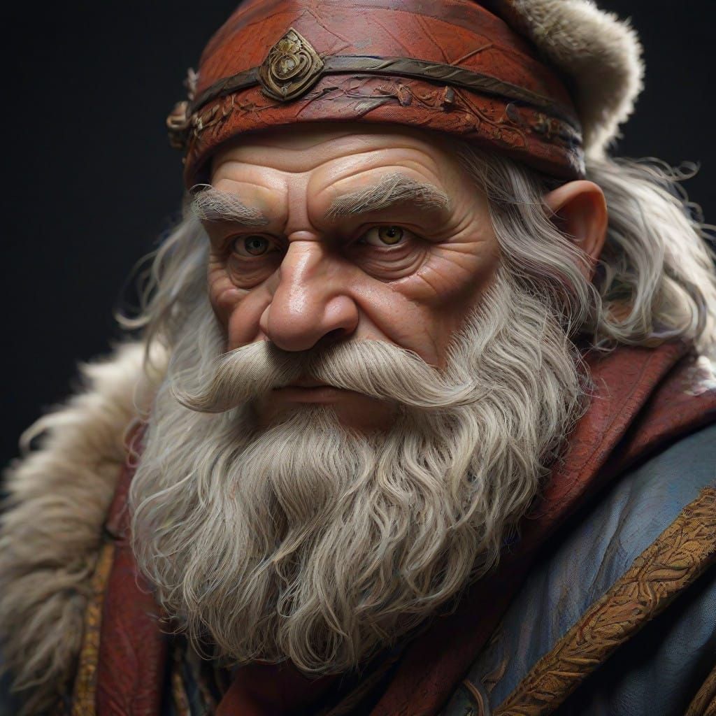 Grizzled Gruff Dwarf Rune Carver - Gustave Doré-Meets-Albrec...