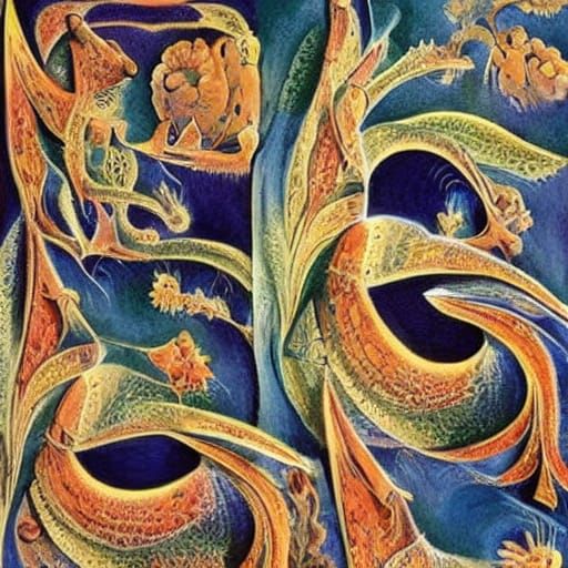 Fractal Rabbits in Harmony with Nature - AI Art