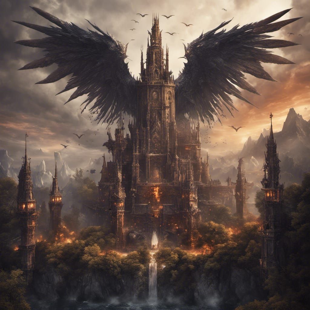 Winged Tower ? - AI Generated Artwork - NightCafe Creator