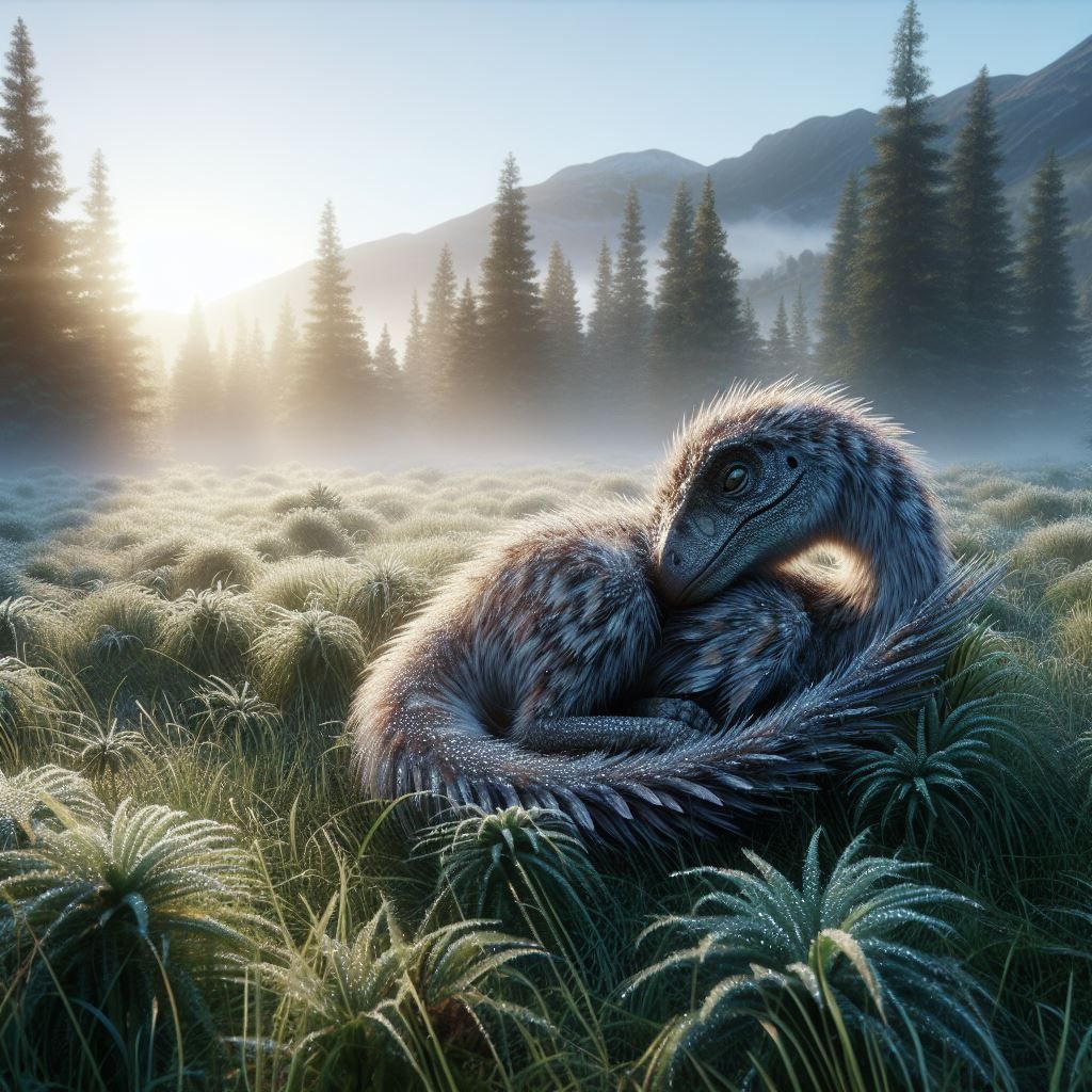 Lazy Mornings (Hesperonychus) - AI Generated Artwork - NightCafe Creator