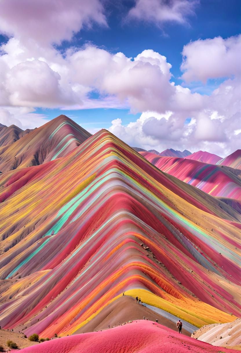 The Rainbow Hills in Peru, South America - AI Generated Artwork ...