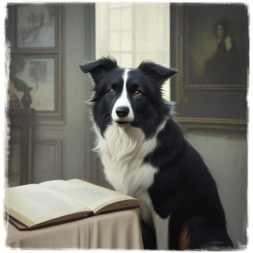 The dutiful border collie at work - Energetic Border Collie...