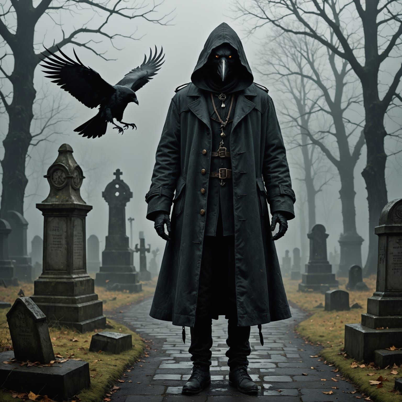 A crow-human hybrid creature. - A crow-human hybrid creat...