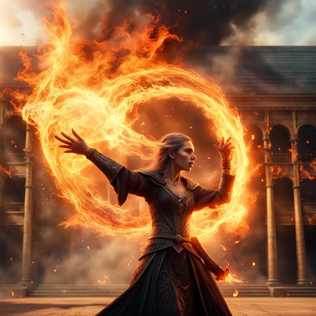 Fire Bending - AI Generated Artwork - NightCafe Creator