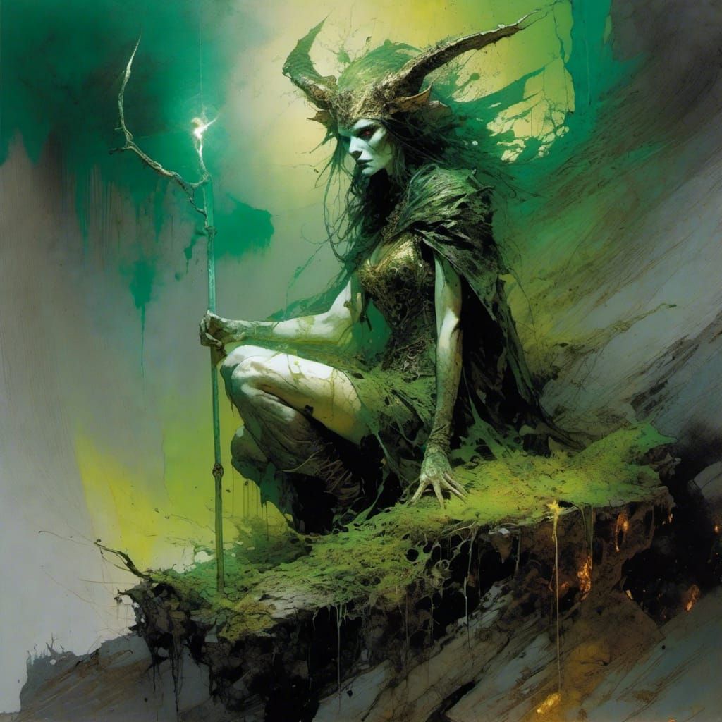 Mountain hag (witch) - AI Generated Artwork - NightCafe Creator