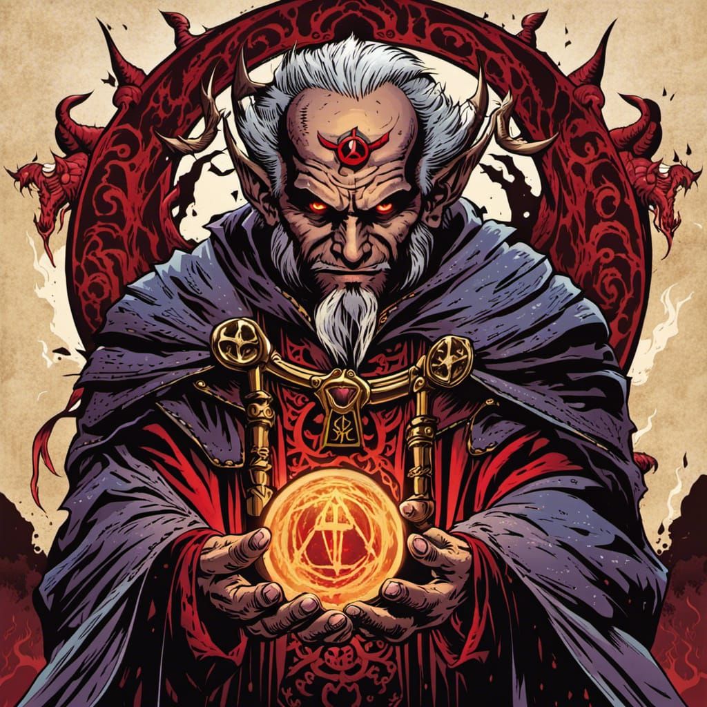 Demon Cult Grand Priest - AI Generated Artwork - NightCafe Creator