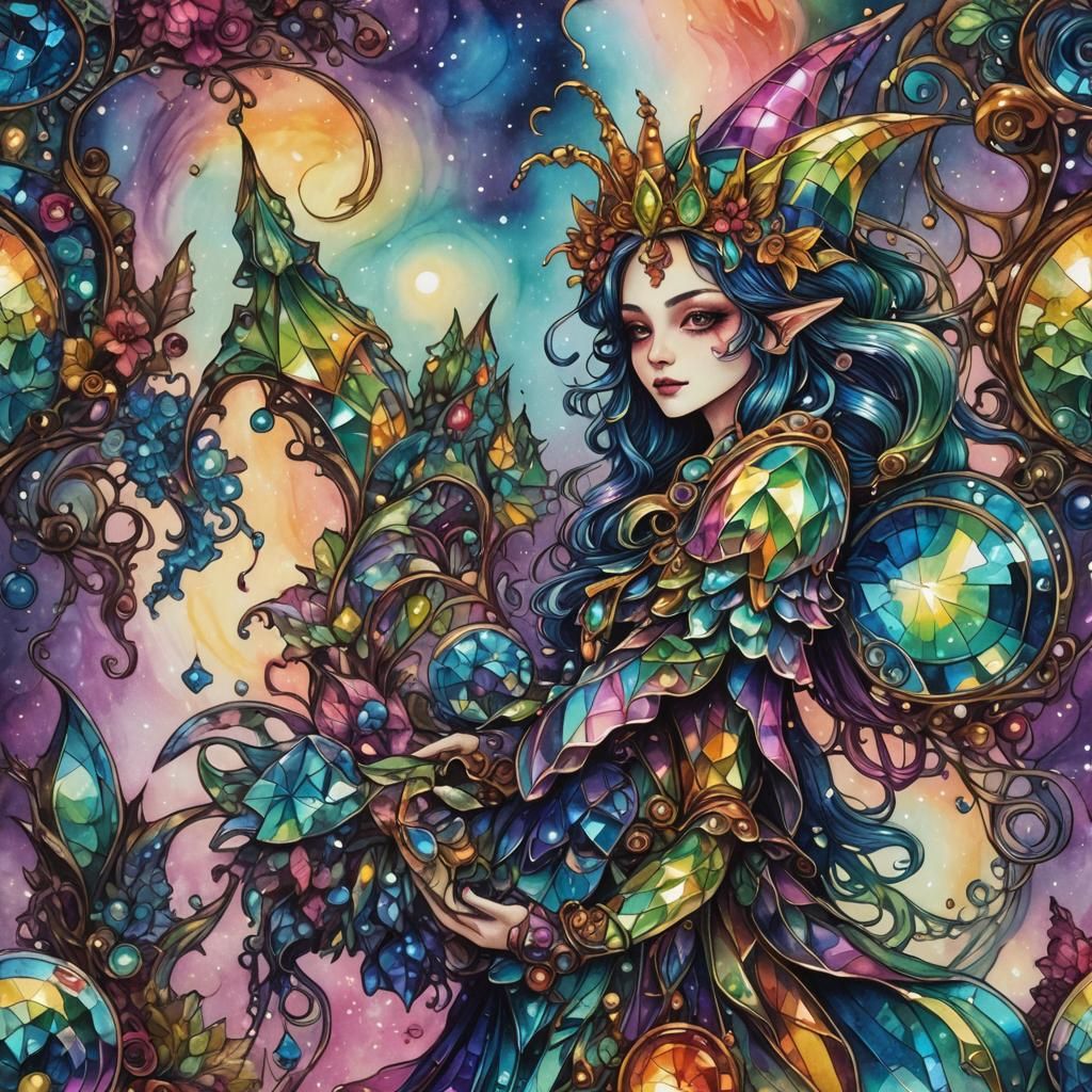 detailed WHIMSICAL (bismuth-JESTER:3) crescent FAIRY-LIGHTS// COLOUR ...