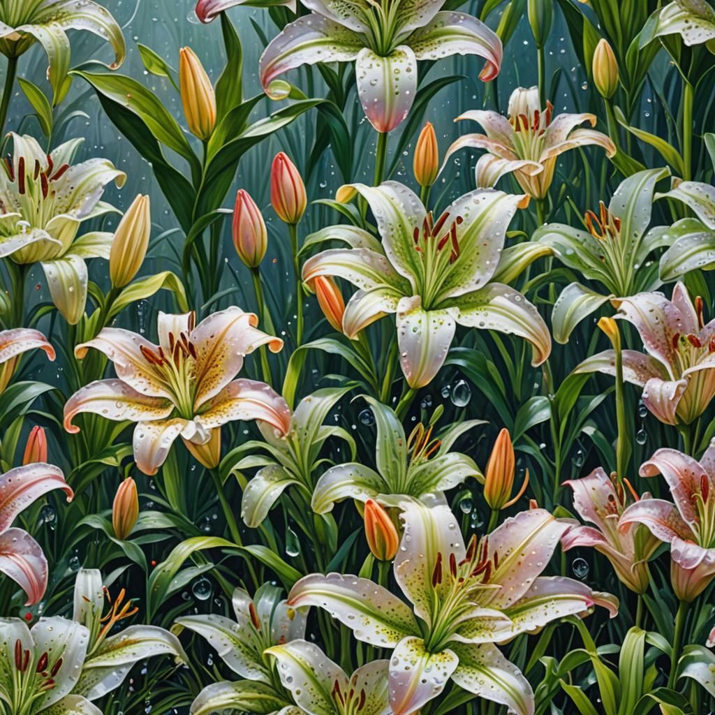 Daylilies - AI Generated Artwork - NightCafe Creator