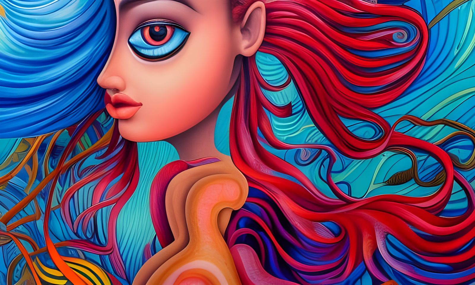 Cubist Mermaid - AI Generated Artwork - NightCafe Creator