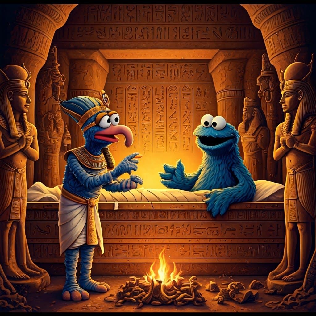 Close-up Image of the Muppets, Gonzo as the Ancient Egyptian God Horus ...