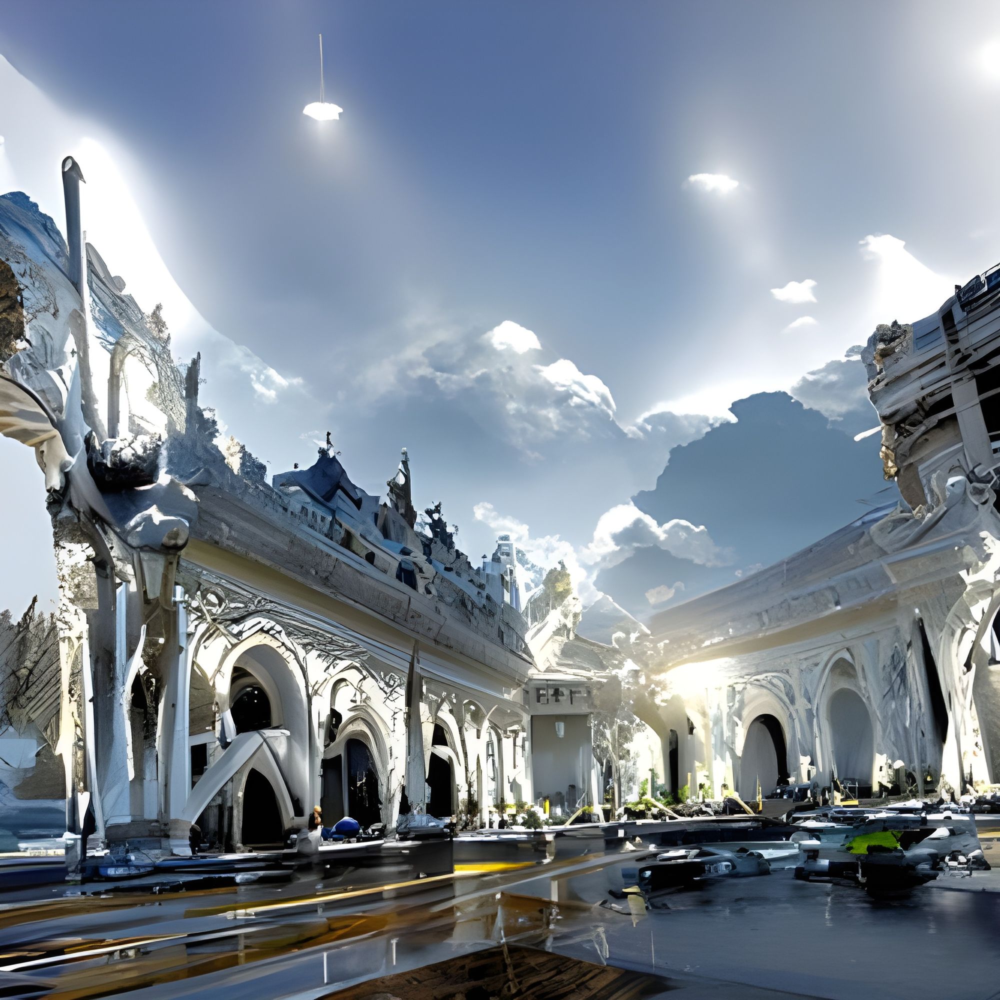 Glorious Valhalla palace, roofed with shields, stained glass halls ...