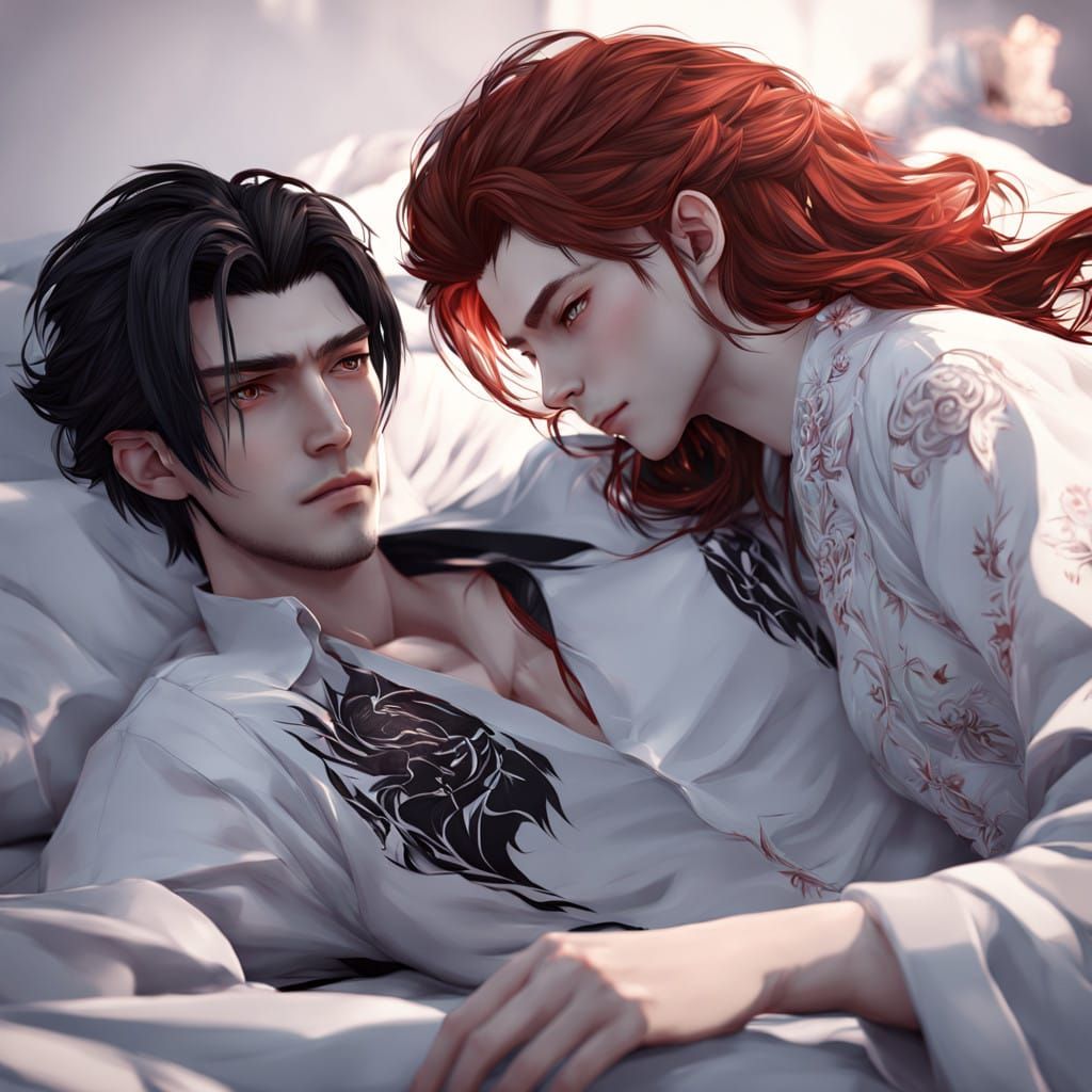 Dhampir Couple in 3D Anime Art - AI Art