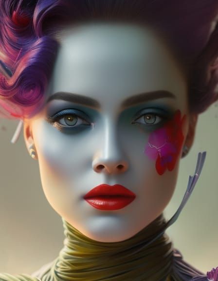 Futuristic Delicate Clown - PORTRAIT 31 - AI Generated Artwork ...