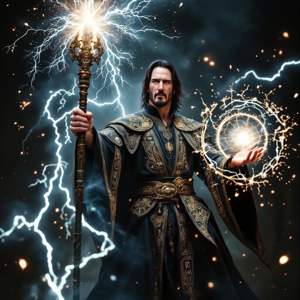 Keanu Reeves as a Magical Sage - Epic Mage Keanu Reeves Chan...
