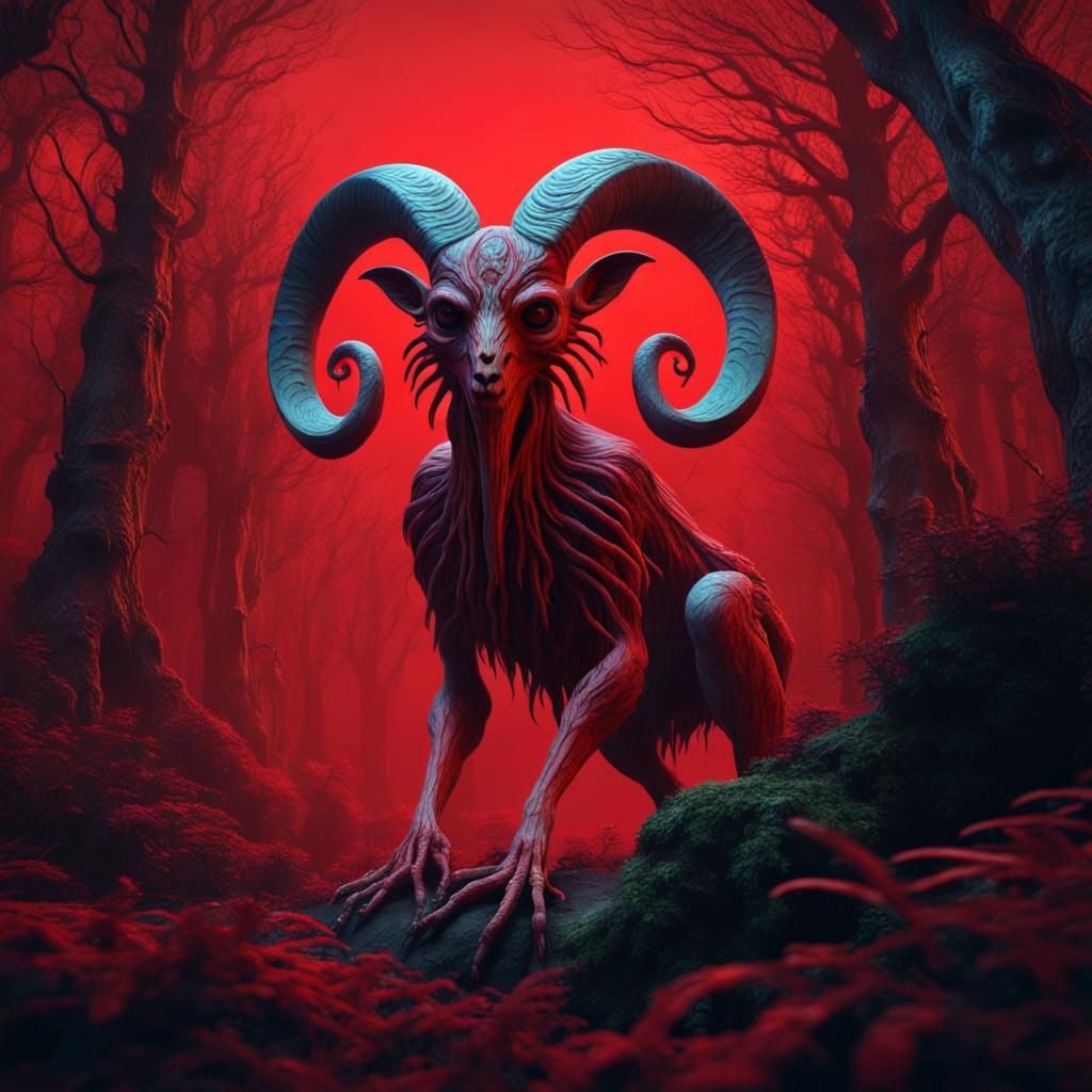 Pan's labyrinth red demon - AI Generated Artwork - NightCafe Creator