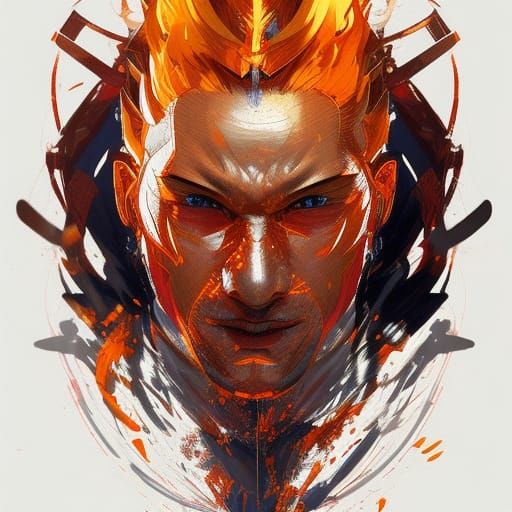 Flaming Samurai - AI Generated Artwork - NightCafe Creator