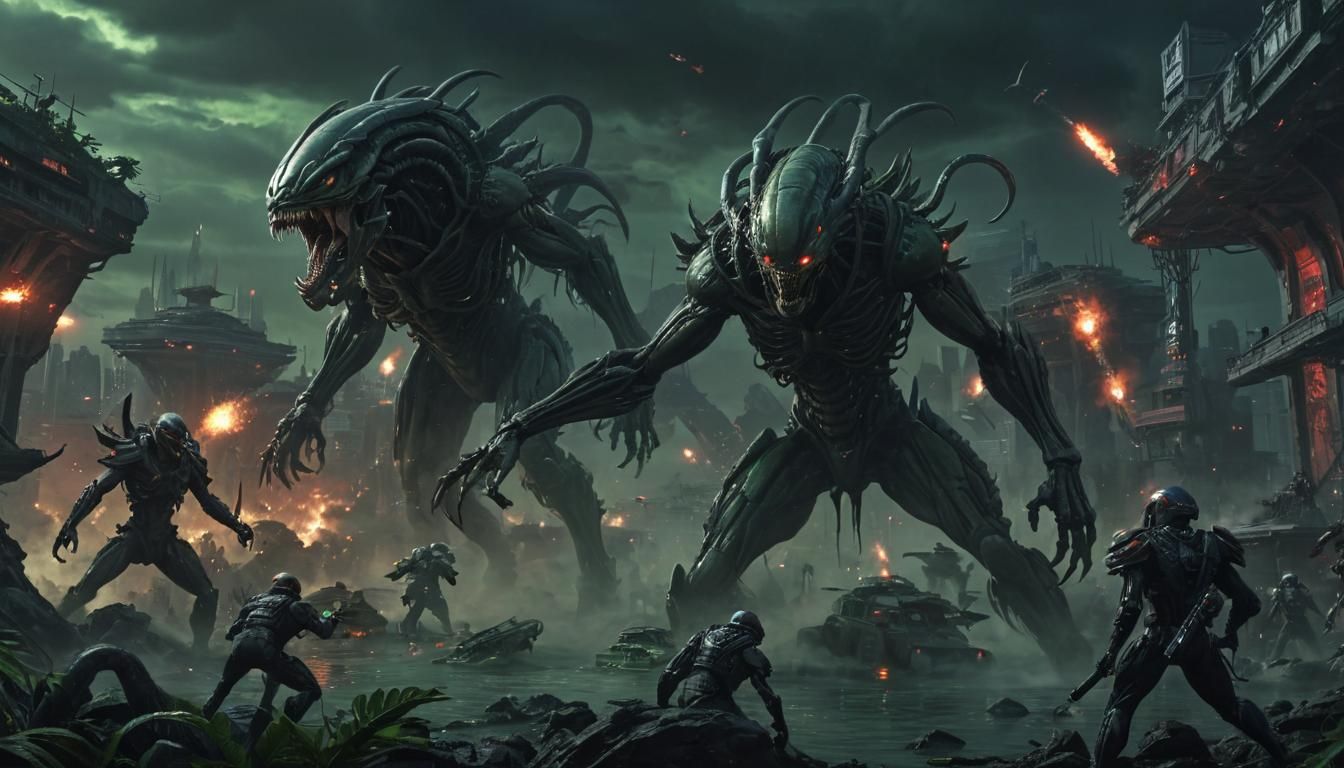 Alien War - AI Generated Artwork - NightCafe Creator