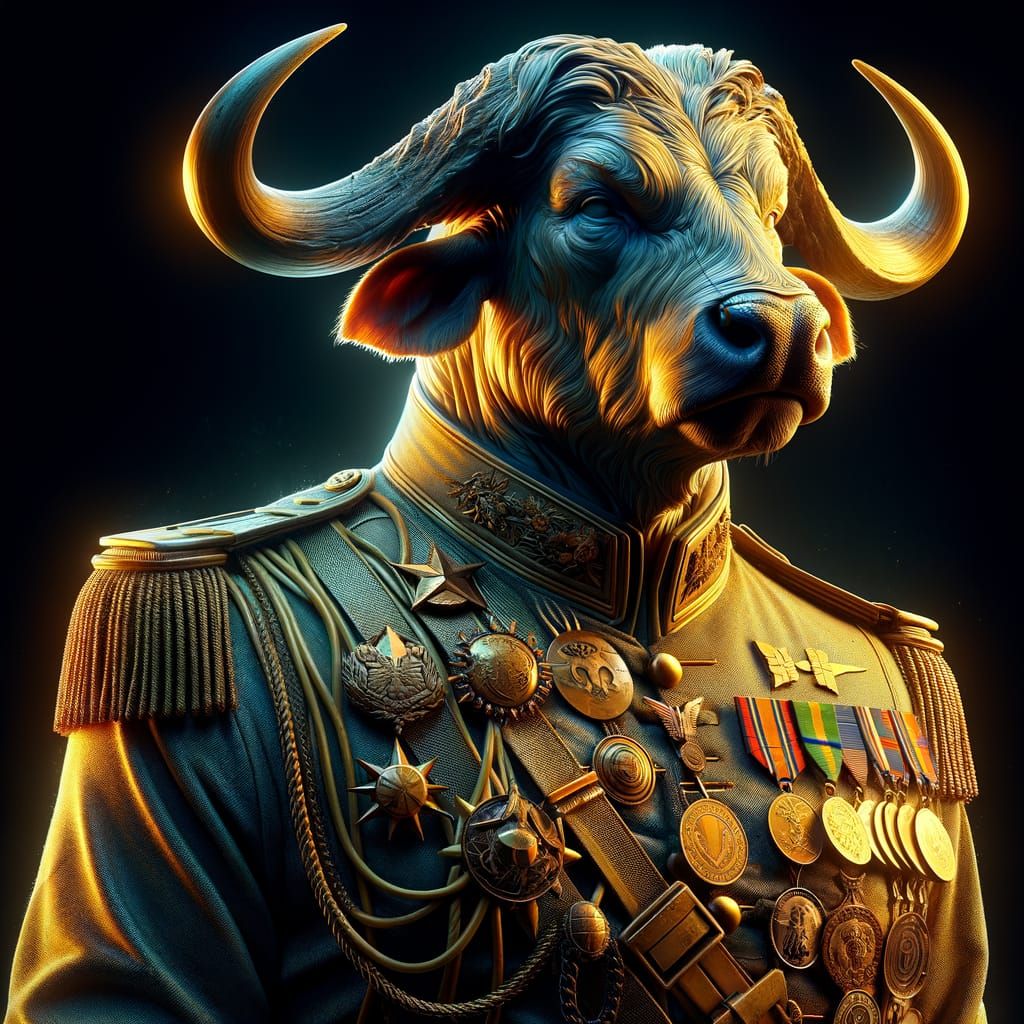 Battle-Scarred Minotaur Soldier in Full Military R... - AI Art