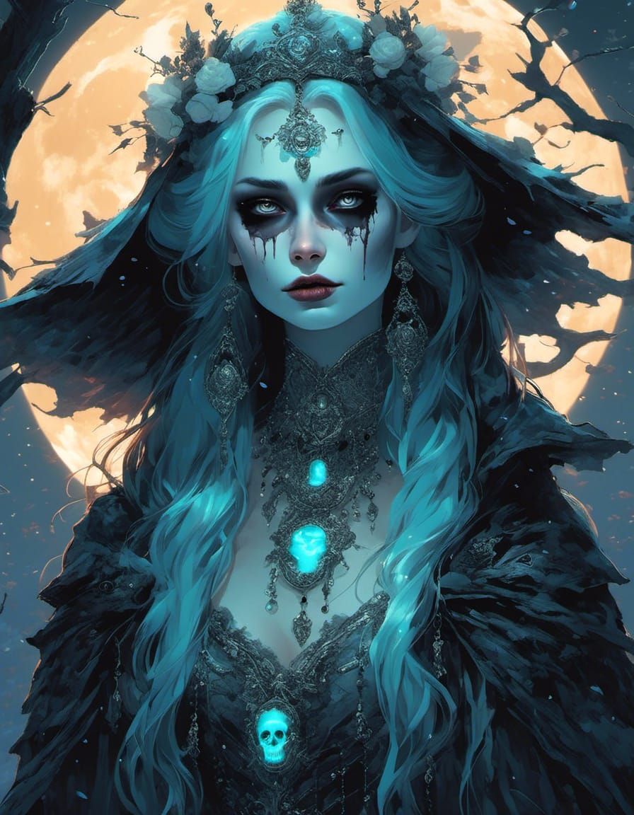 Beautiful necromancer - AI Generated Artwork - NightCafe Creator