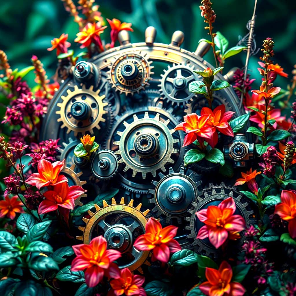 Mechanical Botanicals. - Hyperrealistic Mechanical Botanica...