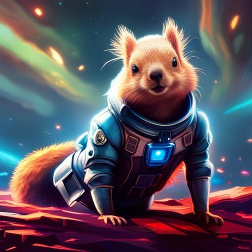 Space Squirrel 🐿️ - AI Generated Artwork - NightCafe Creator