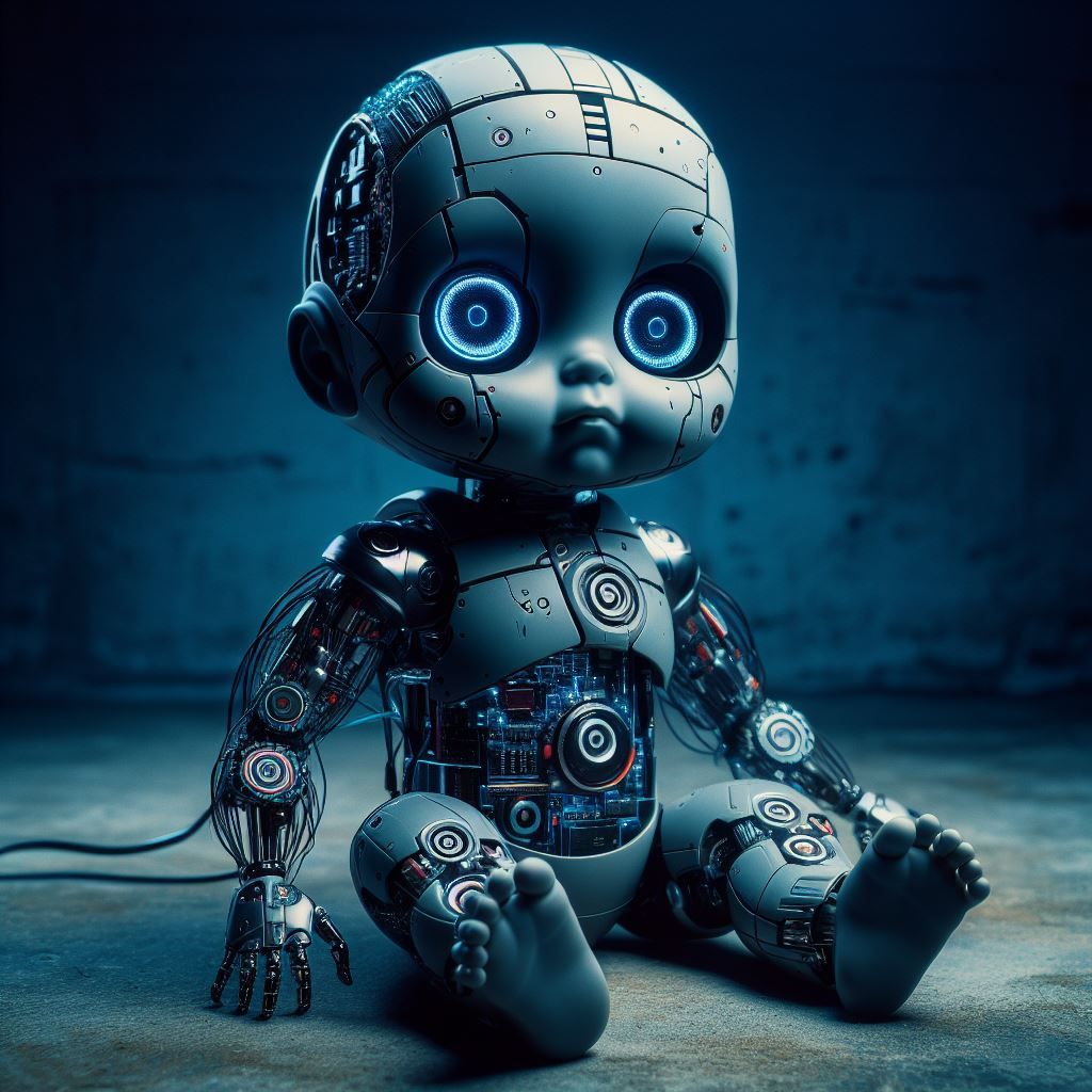 Droid baby - AI Generated Artwork - NightCafe Creator