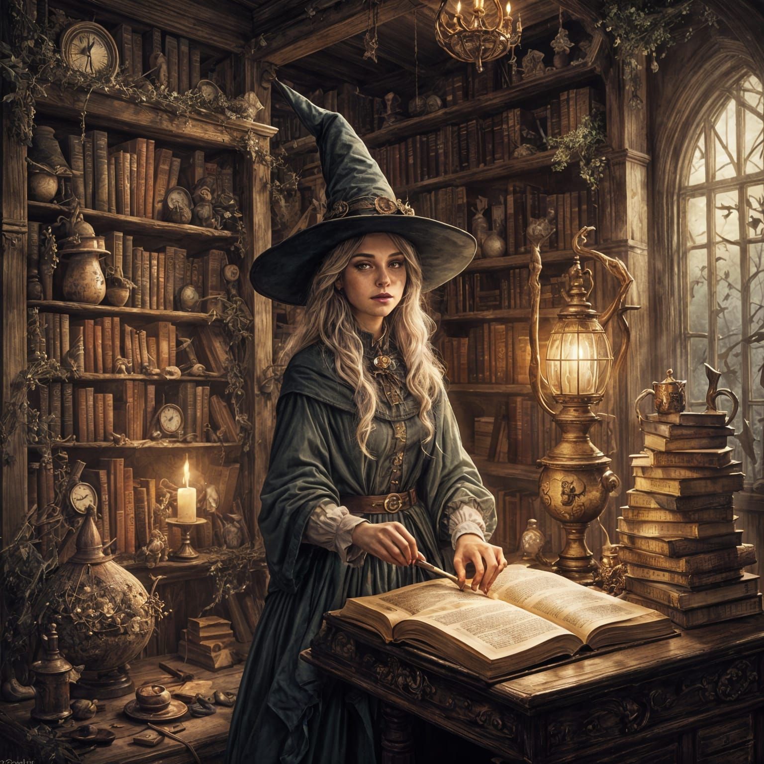 Witches Room - Enchanted Witch's Study in Whimsical Fantasy ...