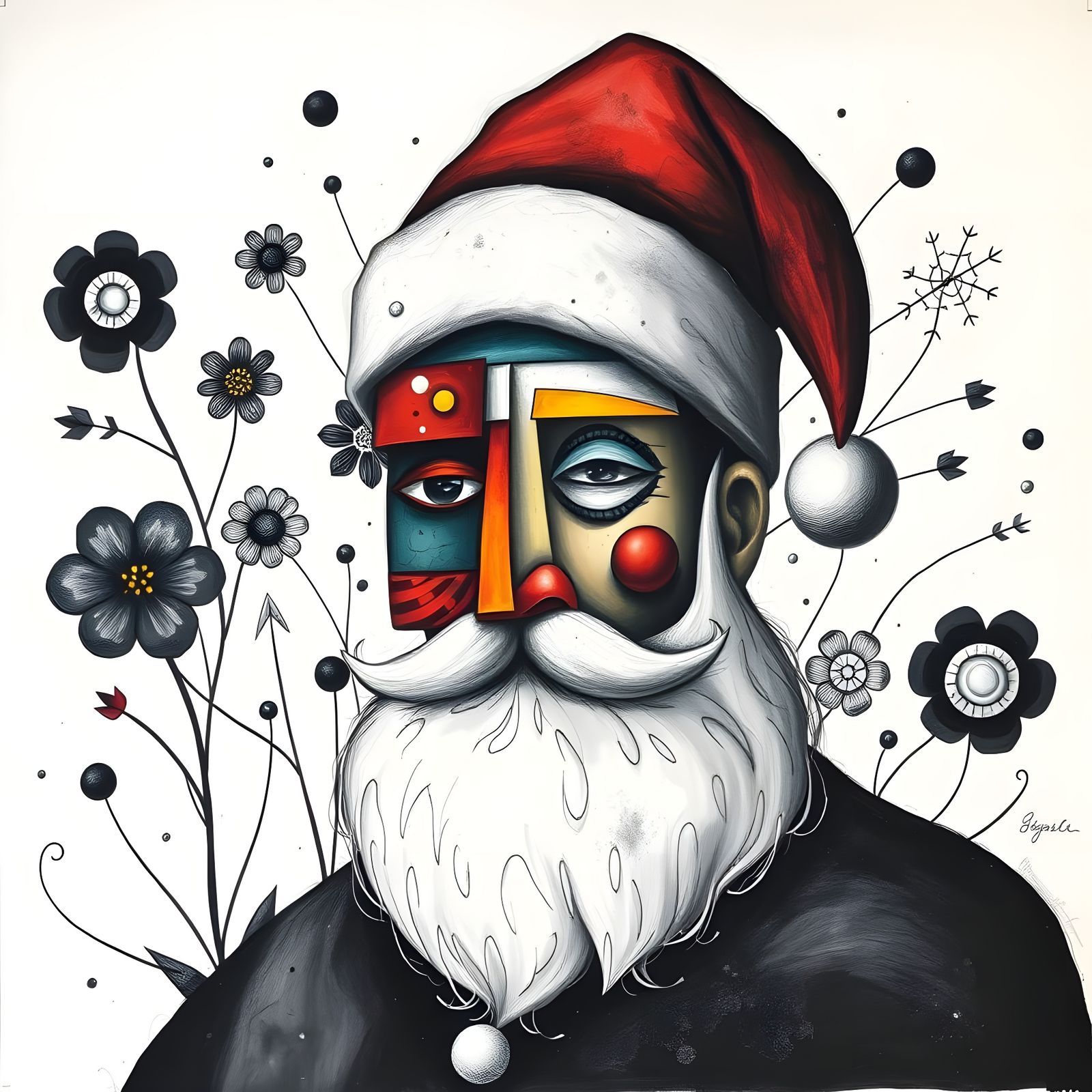 Abstract Santa 🎅🎅🎅 - Abstract Santa 🎅🎅🎅