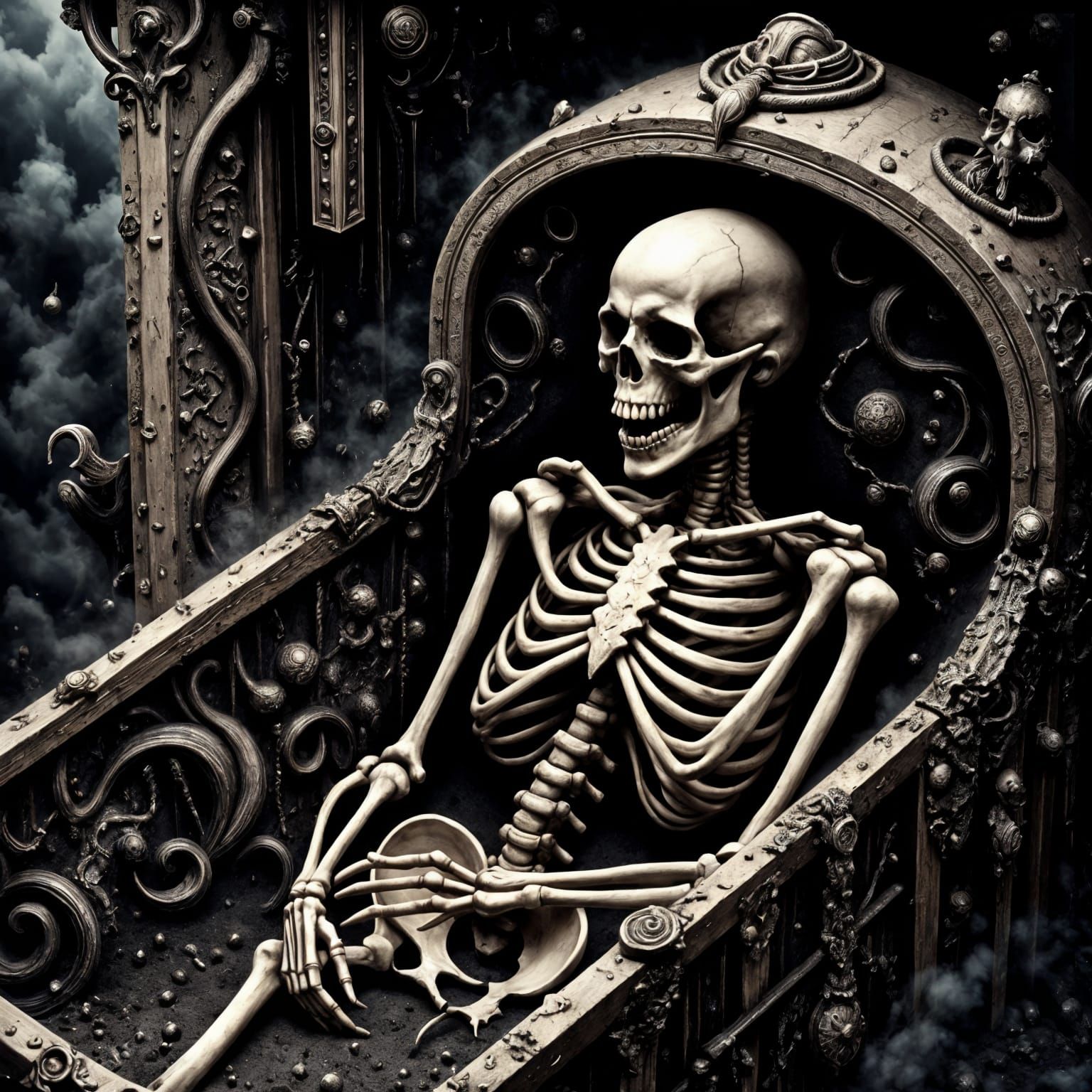 Skeleton Of A Honored Warrior - Screaming Skeleton of a Cybe...