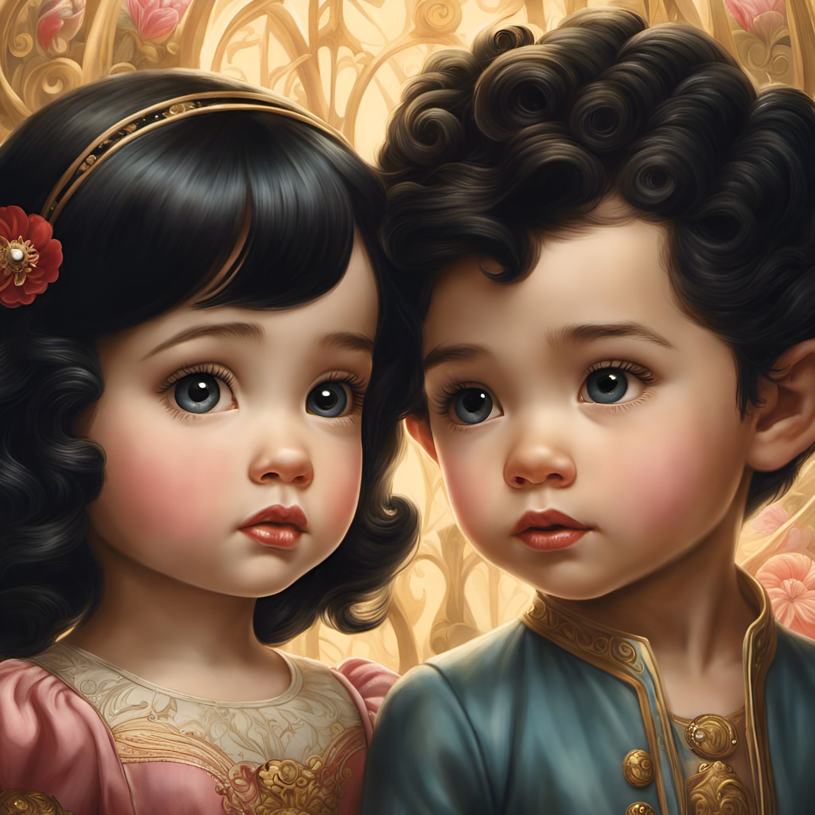 Beautiful Siblings - AI Generated Artwork - NightCafe Creator