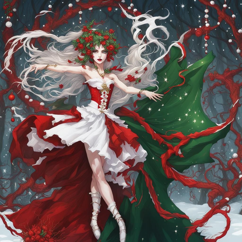 vampire dancer cursed Wonderland, Kintsugi spiraling mistletoe ...