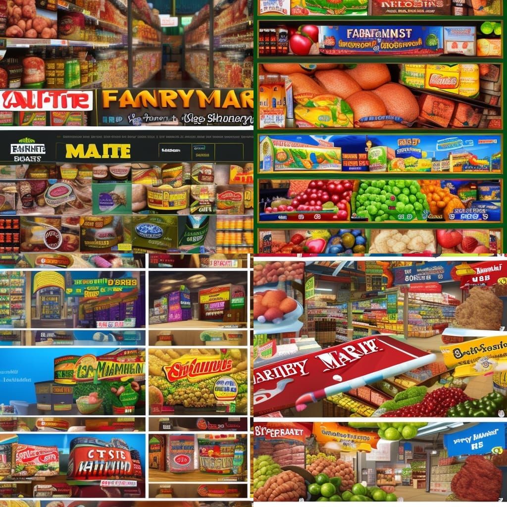 Create a banner with the title 'variety mart' where you can see the ...