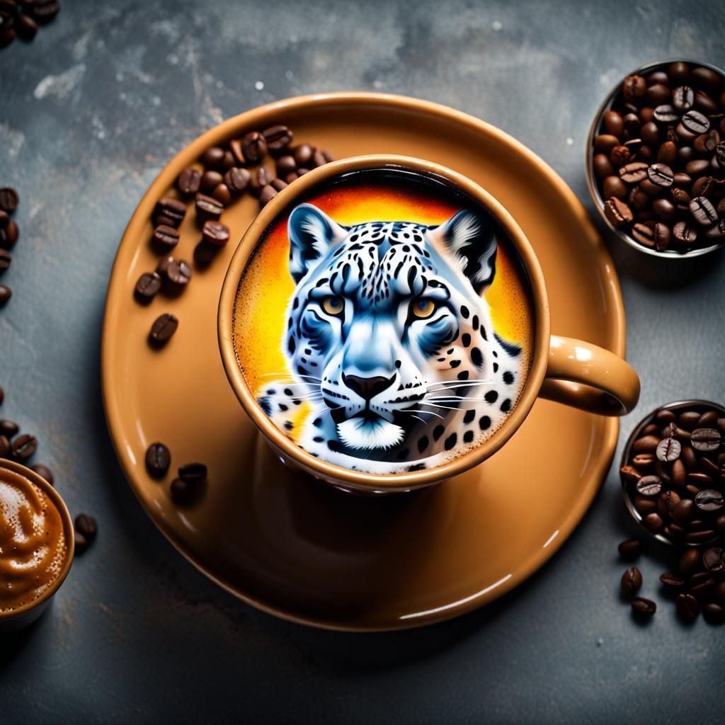 Leopard Latte in the Coffee Wilds - AI Generated Artwork - NightCafe ...