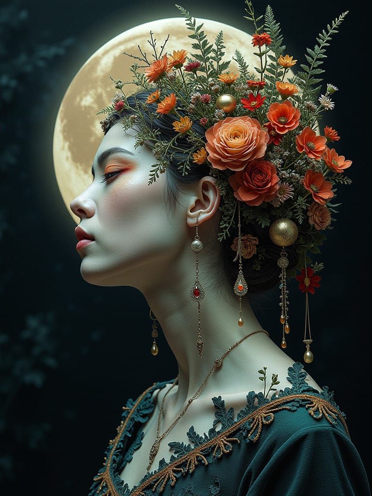 Kalisions of Marash Embroidered Soutache in Broken Electrical Moonlight