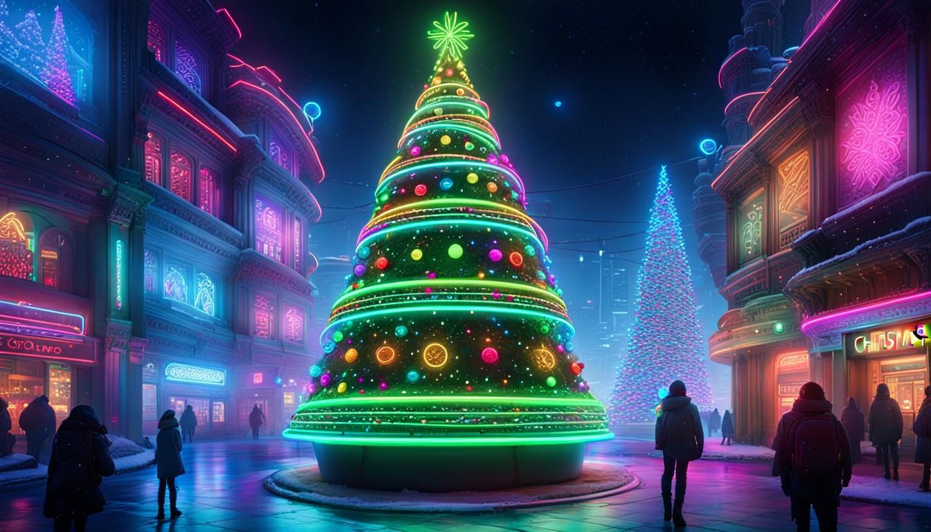 Christmas Tree - AI Generated Artwork - NightCafe Creator