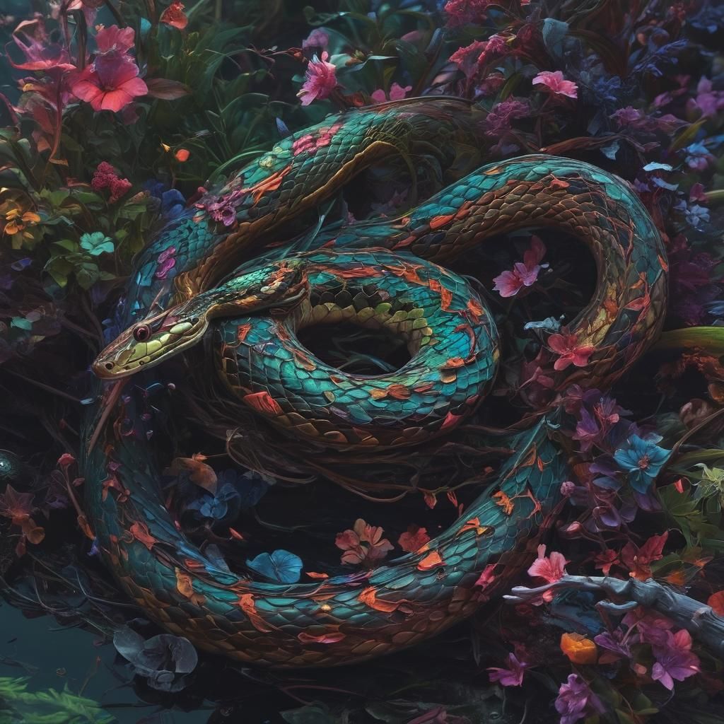 Fantasy Snake - AI Generated Artwork - NightCafe Creator