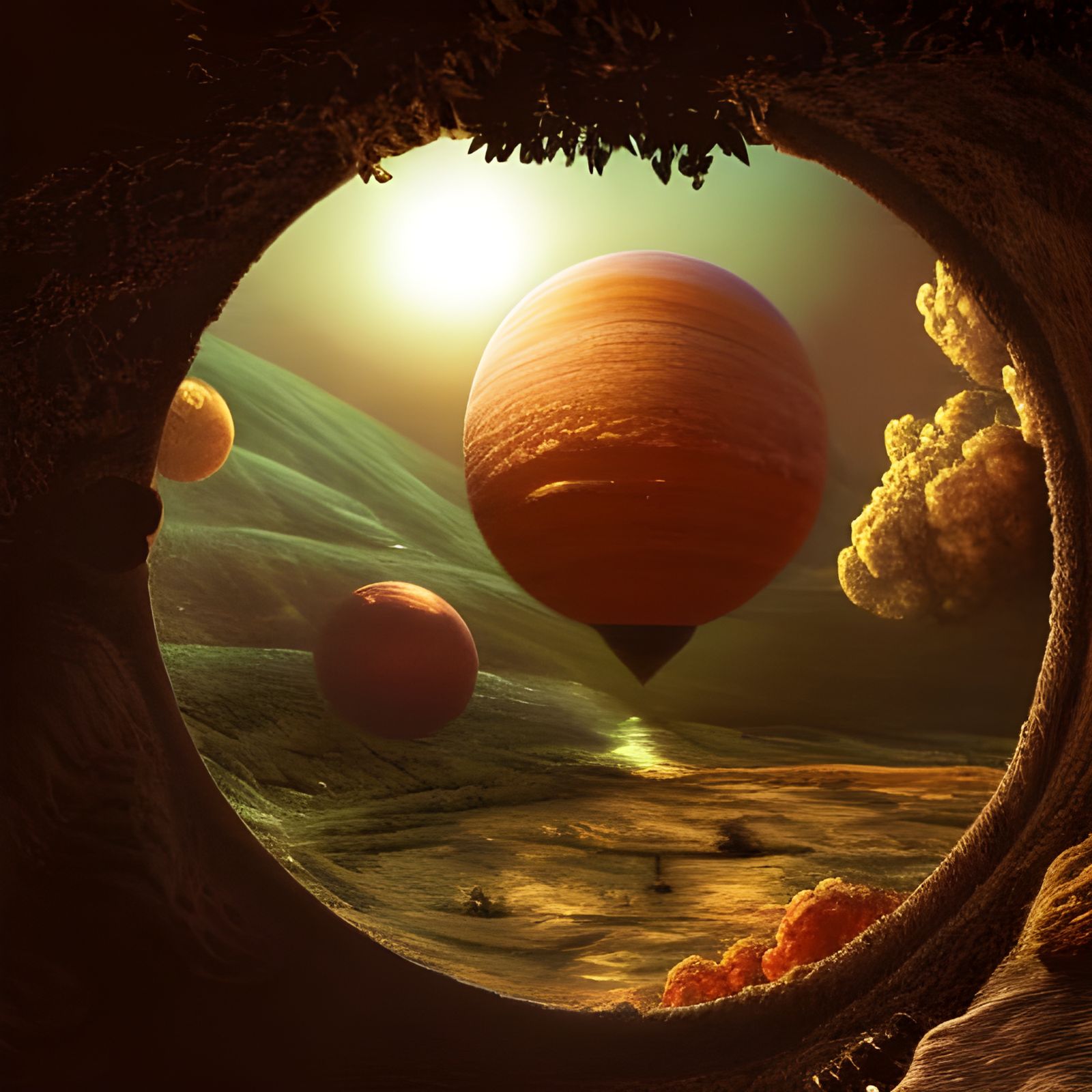 An alien world through a porthole. - AI Generated Artwork - NightCafe ...