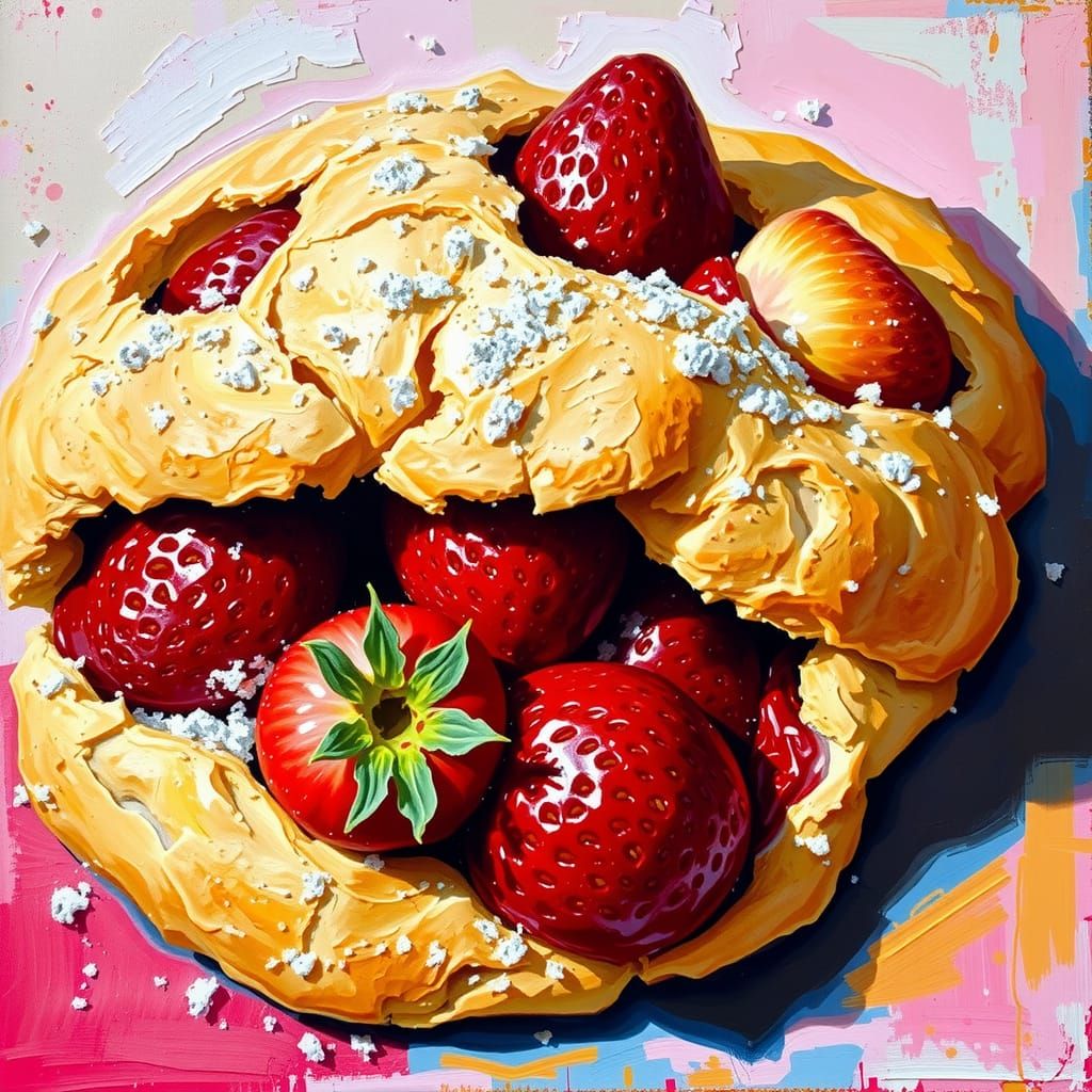 Strawberry Scone - AI Generated Artwork - NightCafe Creator