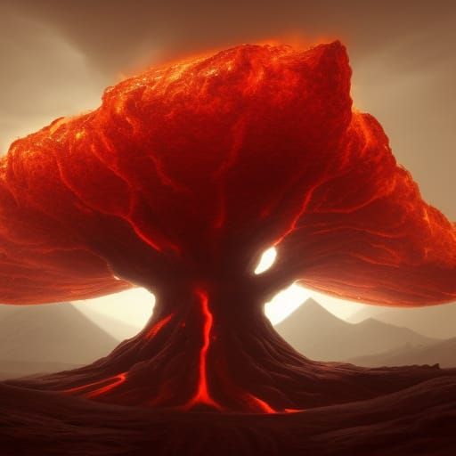 Volcano Tree 🌋🌳 - AI Generated Artwork - NightCafe Creator