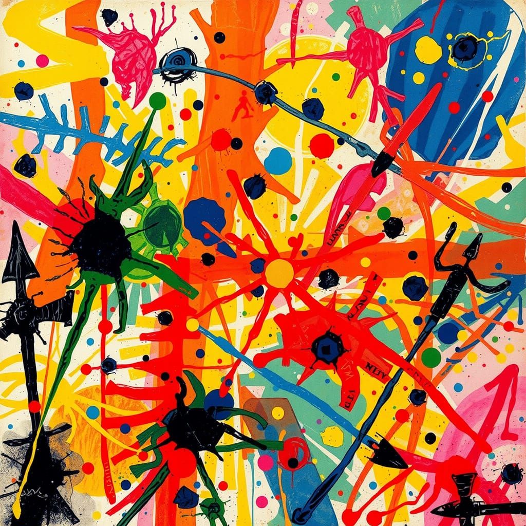 Kids Crayon drawings of politics, surreal child's drawing of colored ...