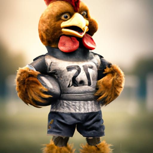 chicken in football gear - AI Generated Artwork - NightCafe Creator