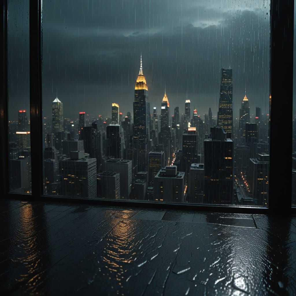 "High-Rise Office Window" – A modern, floor-to-ceiling glass window ...