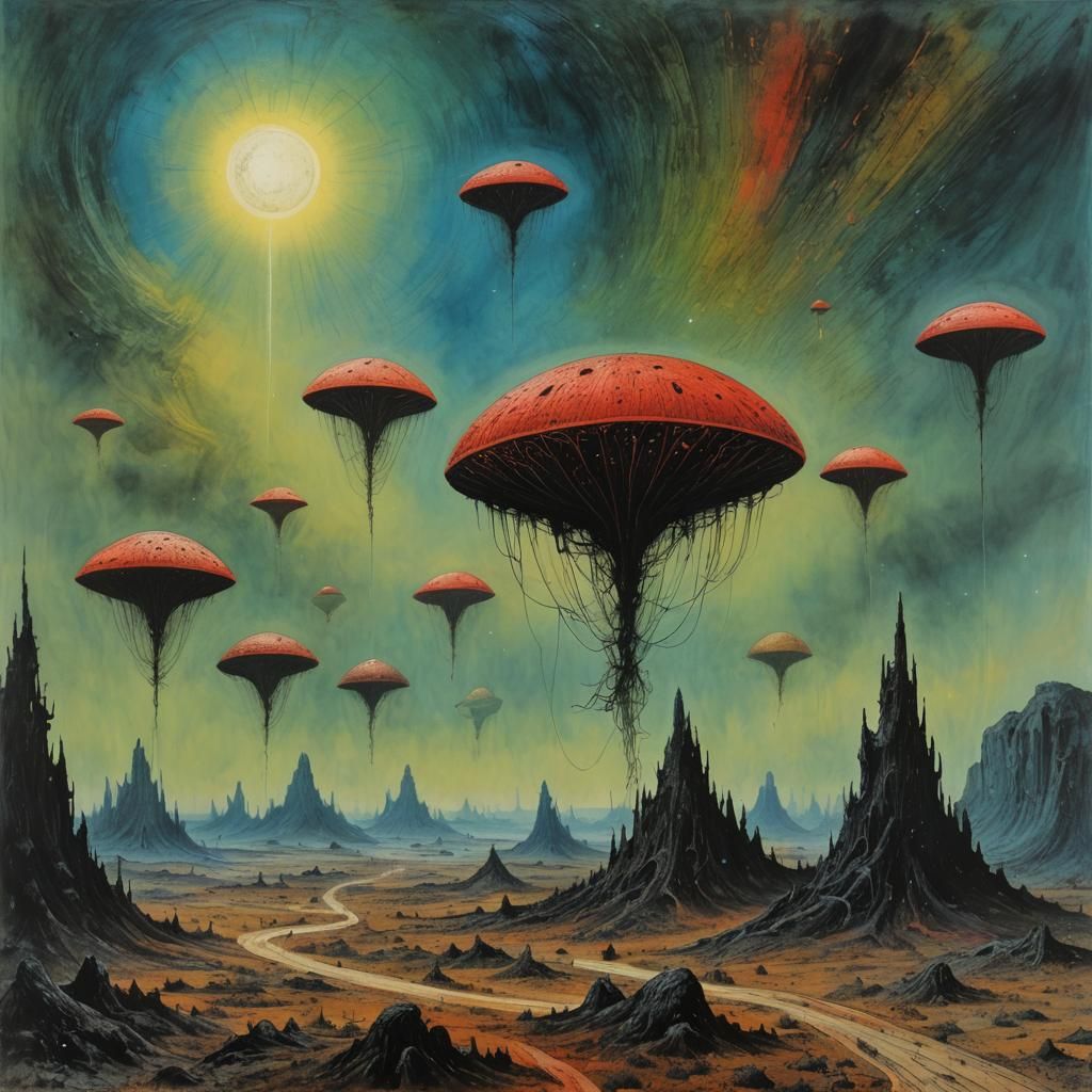unidentified flying objects - AI Generated Artwork - NightCafe Creator