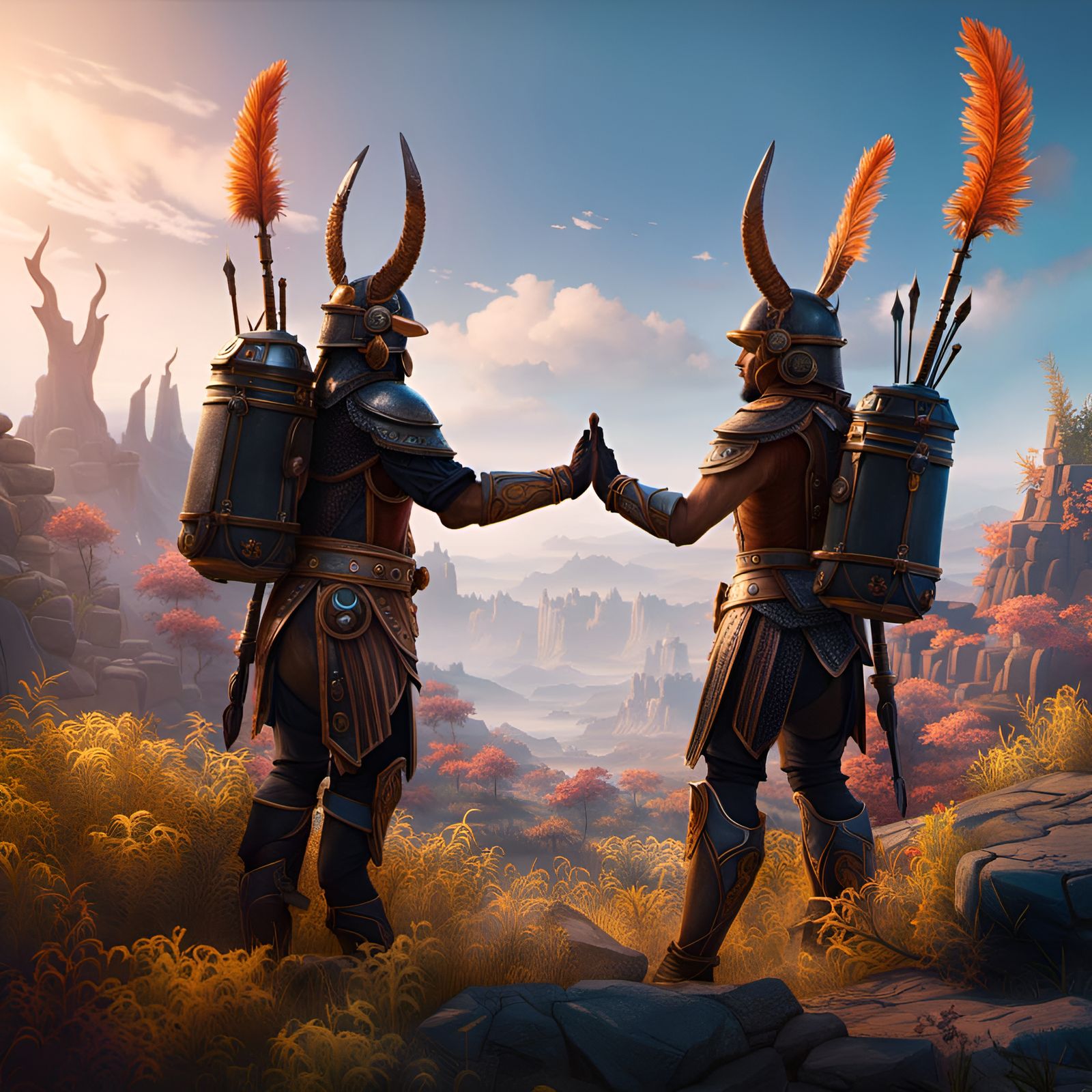 “High five, bro.” - AI Generated Artwork - NightCafe Creator