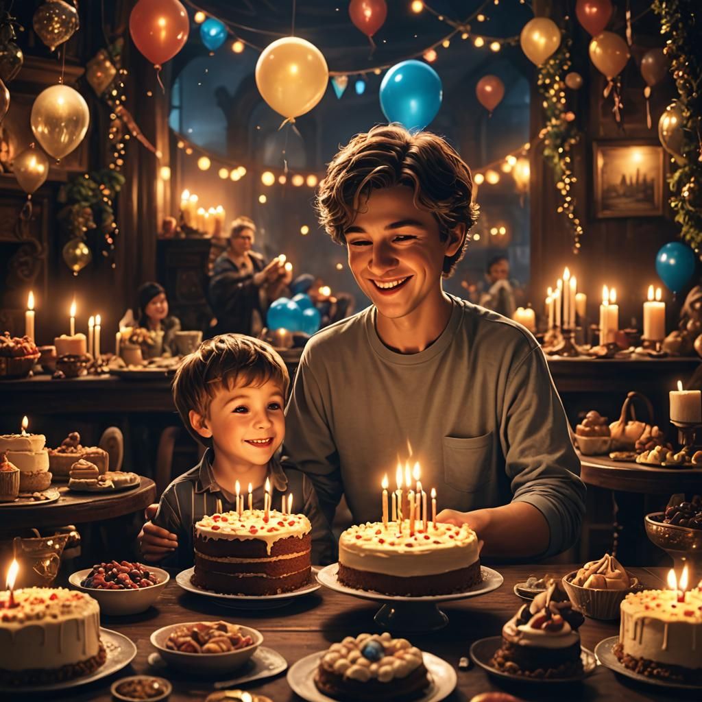 Birthday party - AI Generated Artwork - NightCafe Creator