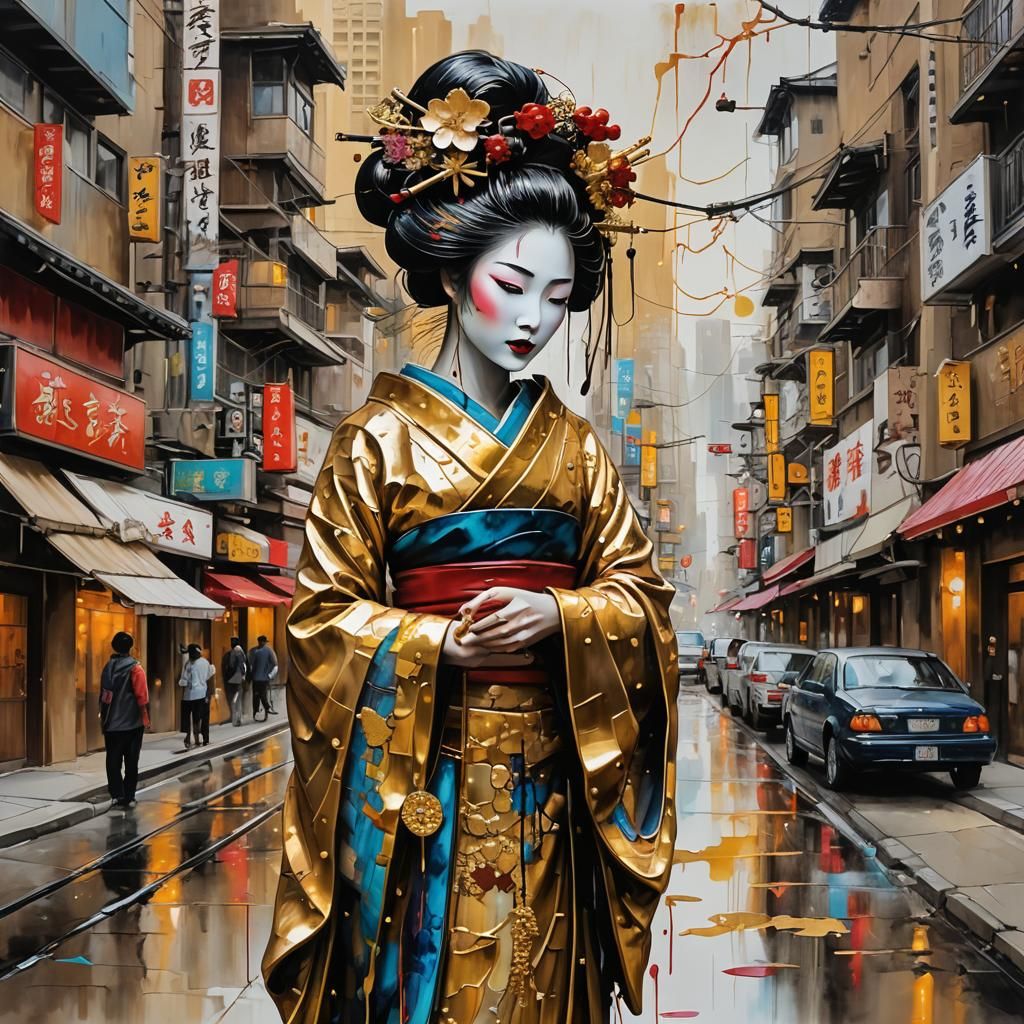 Geisha - Build a Prompt Challenge by Crystal - AI Generated Artwork ...