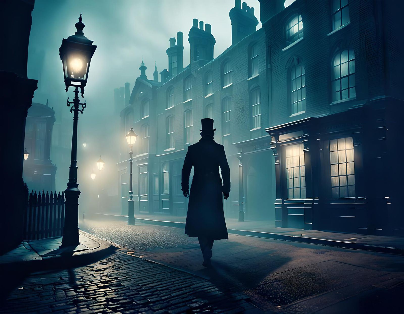 Jack the Ripper lurking in the fog-laden streets of 1888 London - AI ...