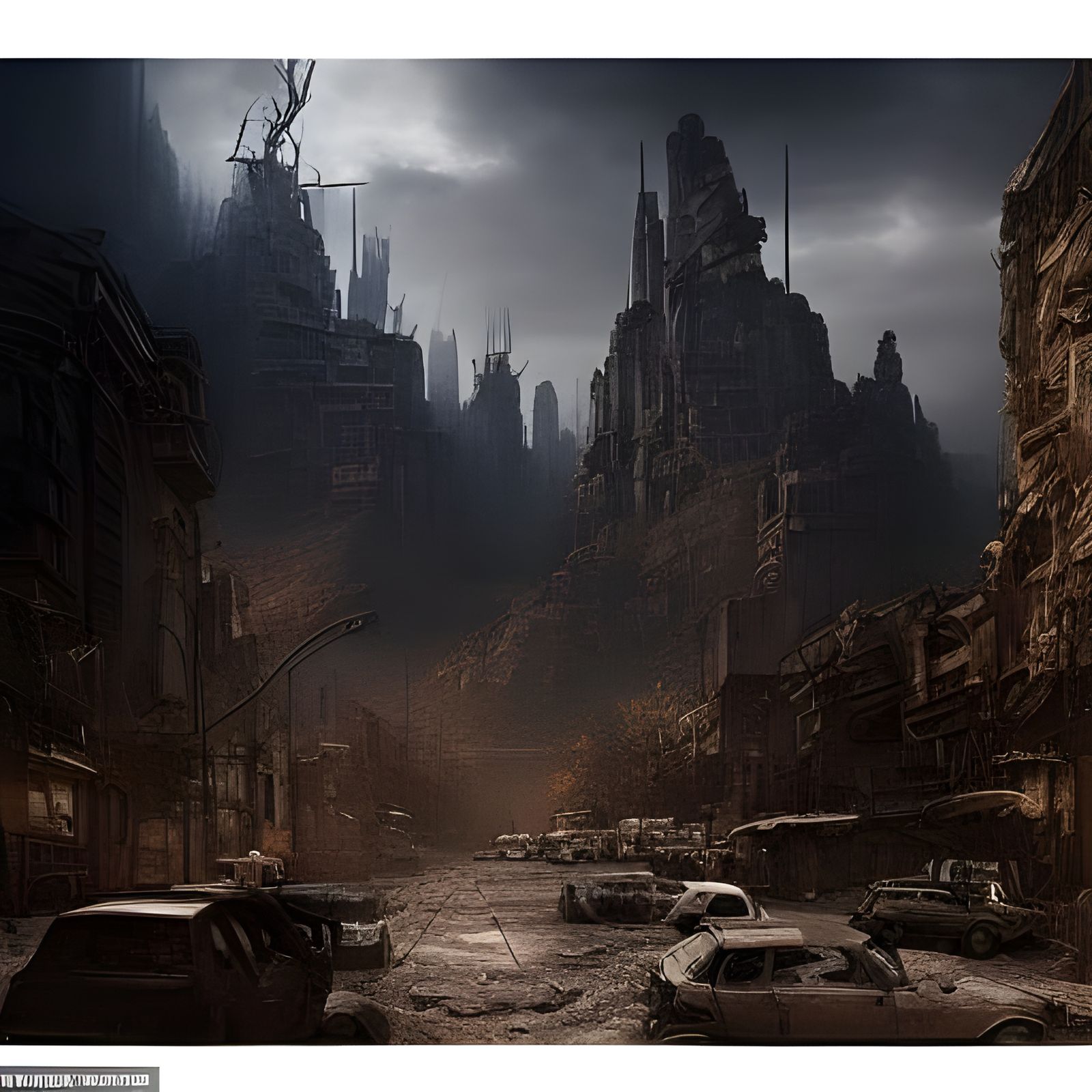Run-Down City in a Post-Apocalyptic World - AI Generated Artwork ...